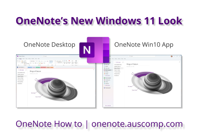 OneNote with new Windows 11 look OneNote with new Windows 11 look