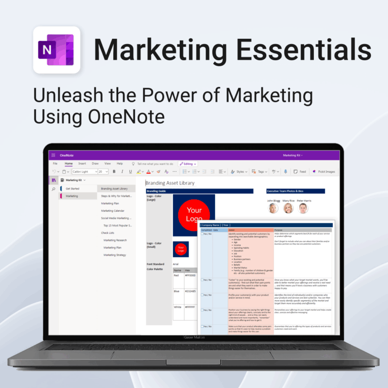 OneNote Templates - Auscomp.com | Marketplace for Microsoft 365